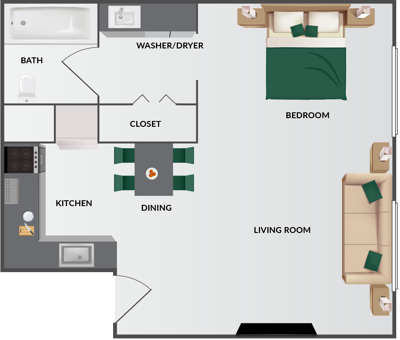 Trellis-Durham-RTP-Studio-Floorplan | TRU Management